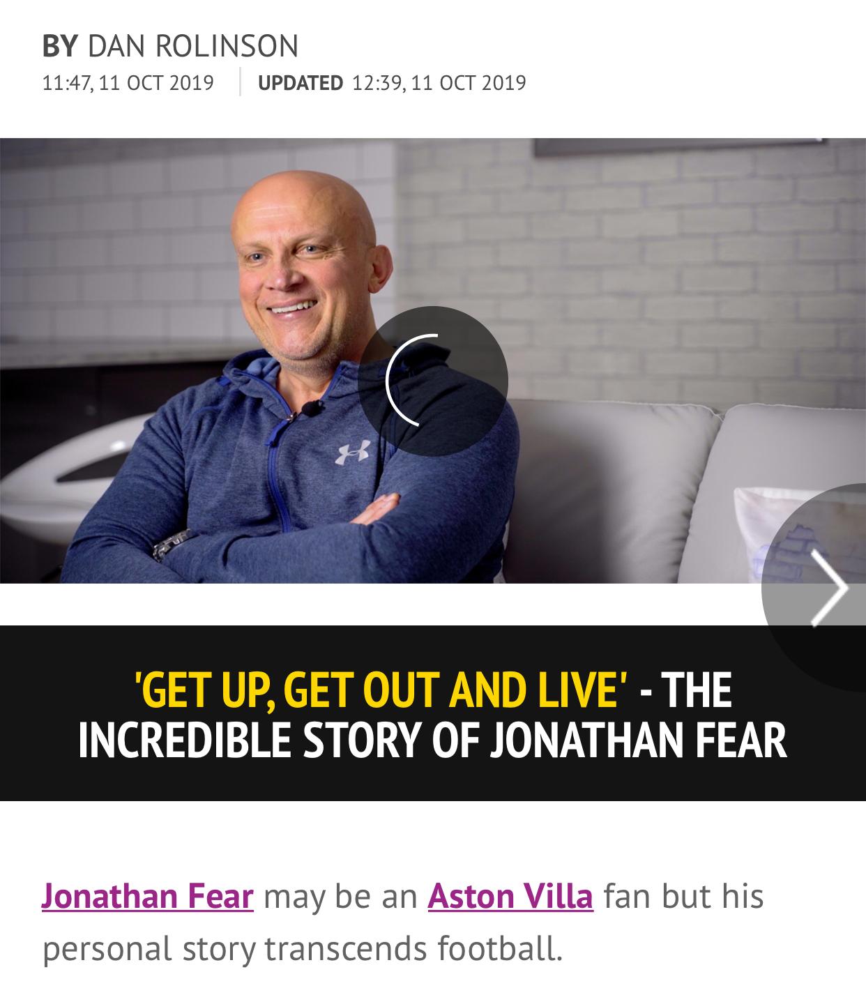 Dan Rolinson Caught Up With Fear, The AVFC Fan With An Incredible ...